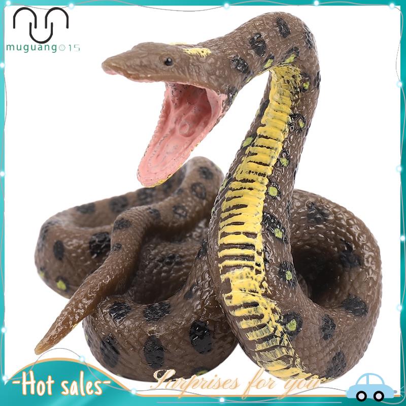 【muguang15】Children'S Toy Snake Model Simulation Reptile Giant Python ...