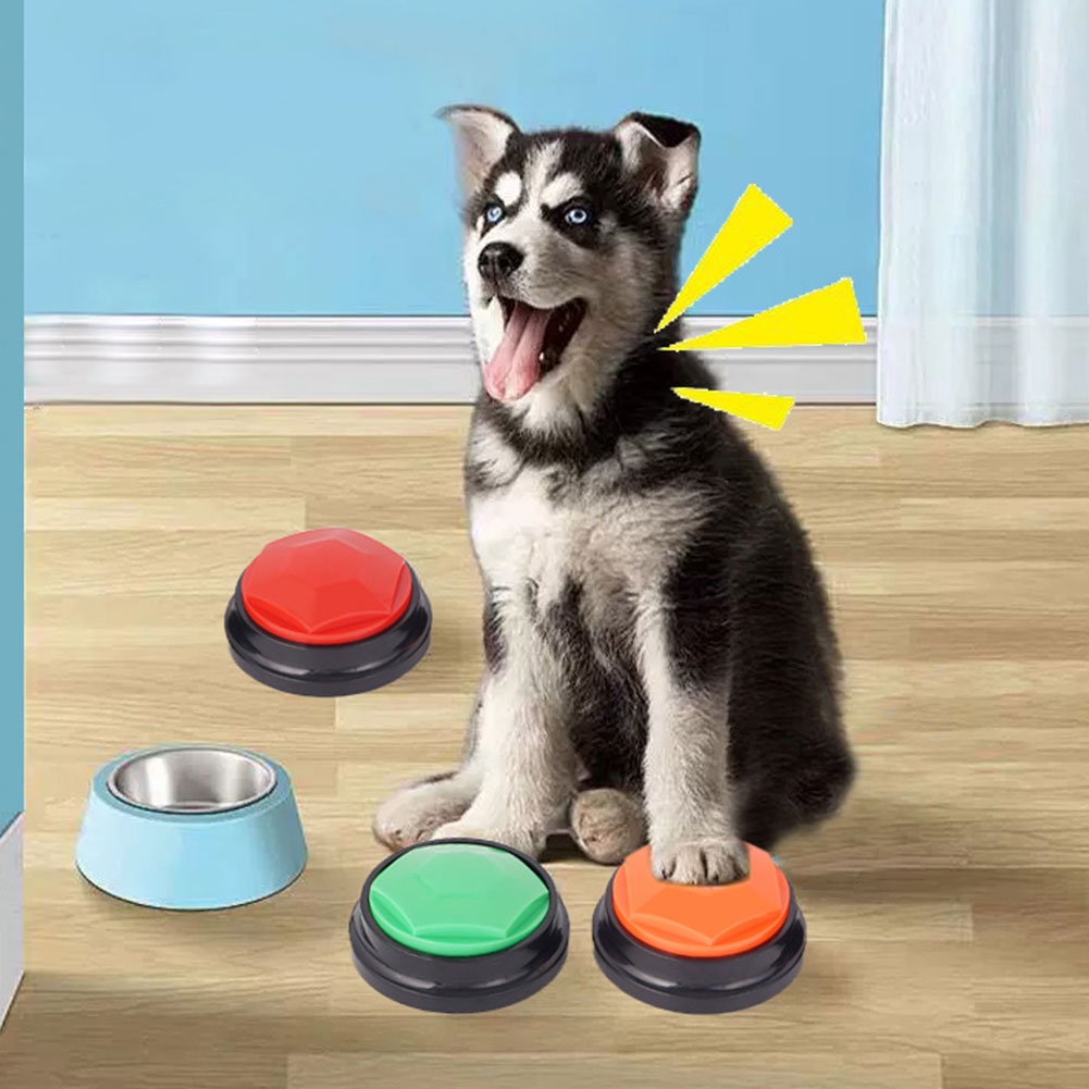 Dog Talking Button Recordable Pet Training Buzzer Portable for Pet ...