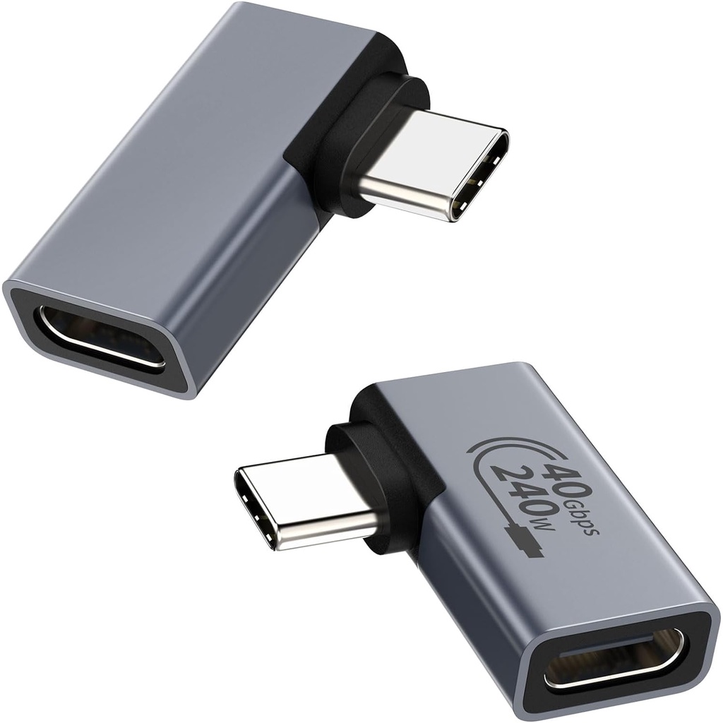 MoKo 90 Degree USB C Adapter 240W Right Angle USB-C Male to USB-C ...