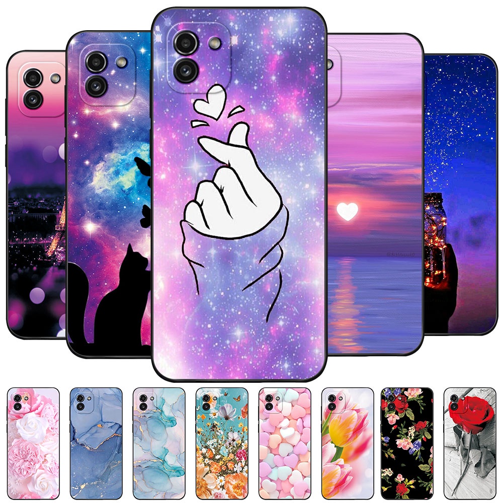Samsung A03 /SM-A035F, SM-A035F/DS Case Fashion Flower Printed Casing ...