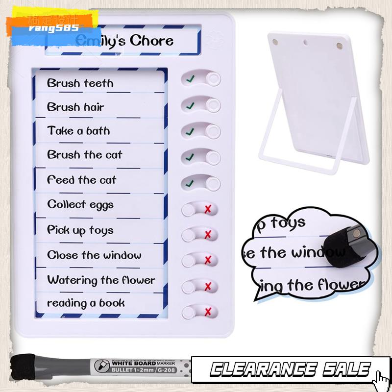 1Set Erasable Chore Chart My Chores Magnetic Dry Erase Checklist Board ...