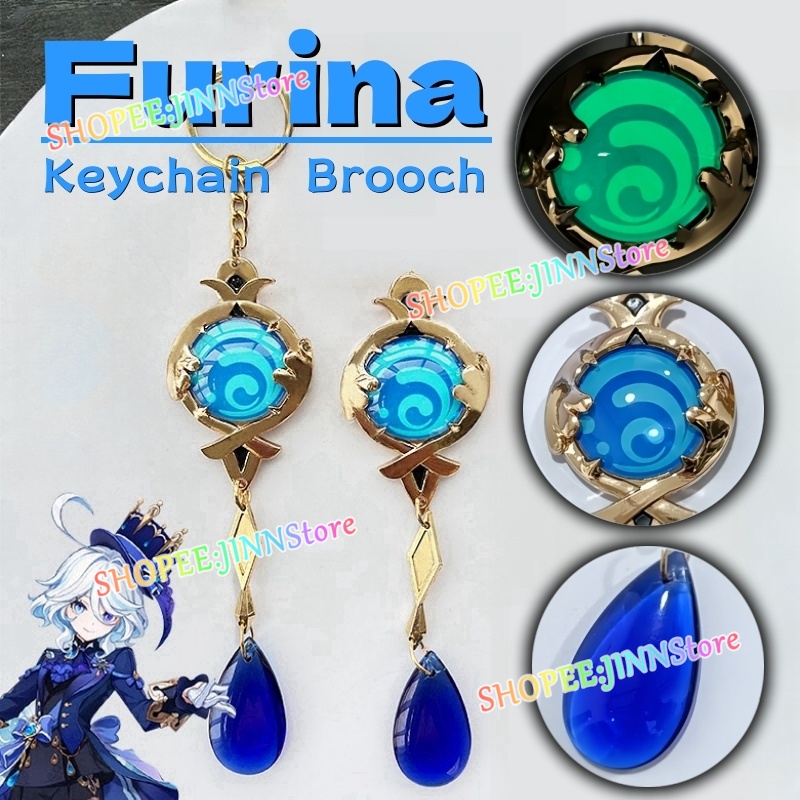 - JINN - VISION Keychain Genshin Impact Fontaine FURINA Key Chain ...