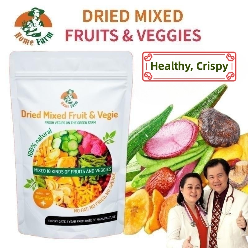 HOMEFARM Dried fruits and vegetables snacks mix healthy 10 types crispy ...