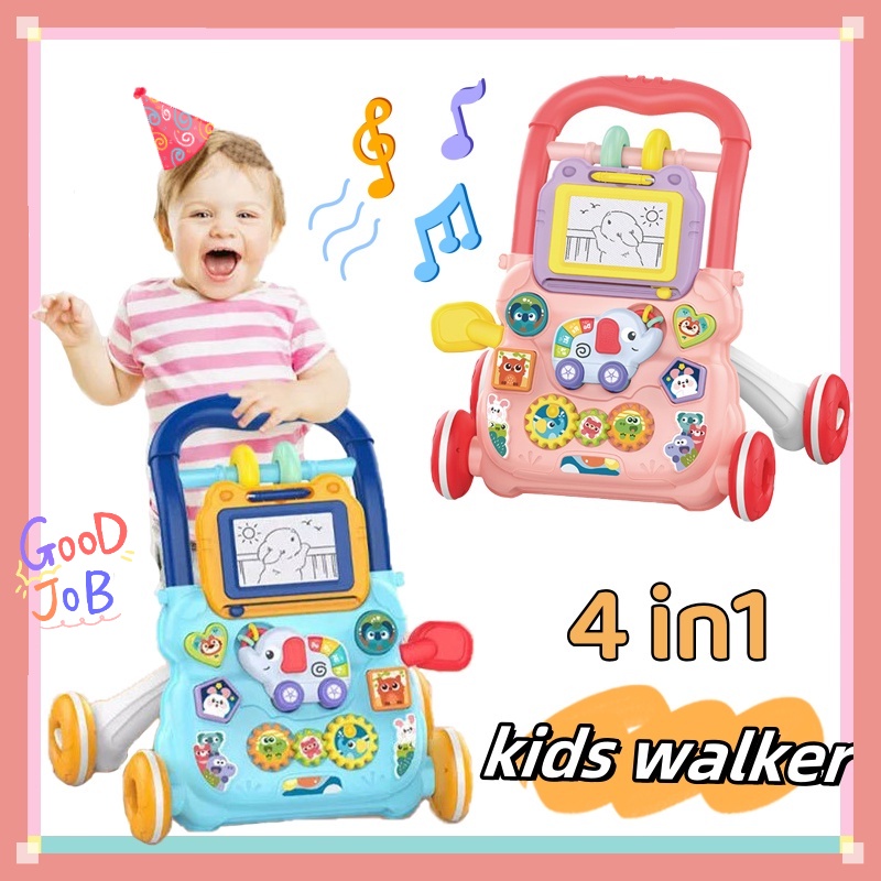 4 in1 Baby Musical Walker Multifunctional Baby Push Walker Early ...