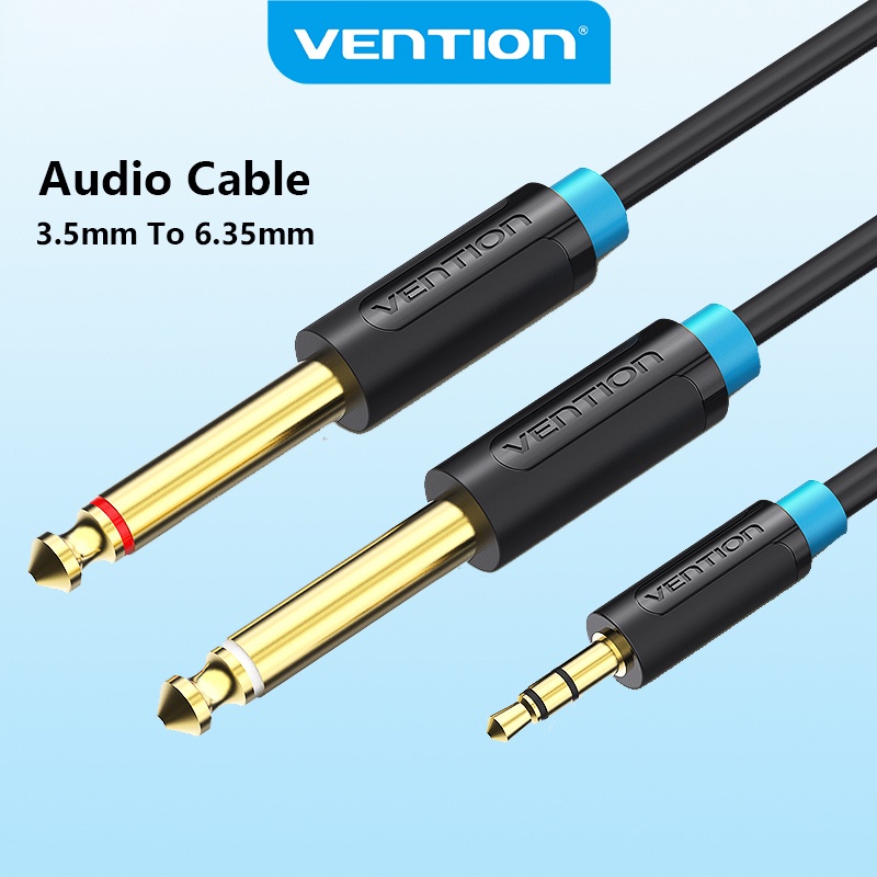 Vention Audio Cable for Amplifier Speaker 3.5mm 1/8" TRS to 6.35mm 1/4 ...