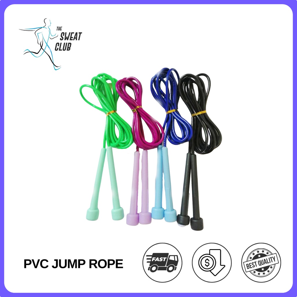 PVC Adjustable Jumping Rope Training Speed Sports Exercise Skipping ...
