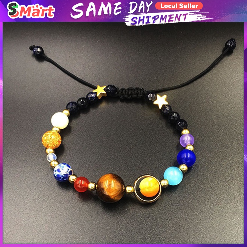 Lava Stone Diffuser Bracelet Adjustable Galaxy Beaded Planets Solar ...