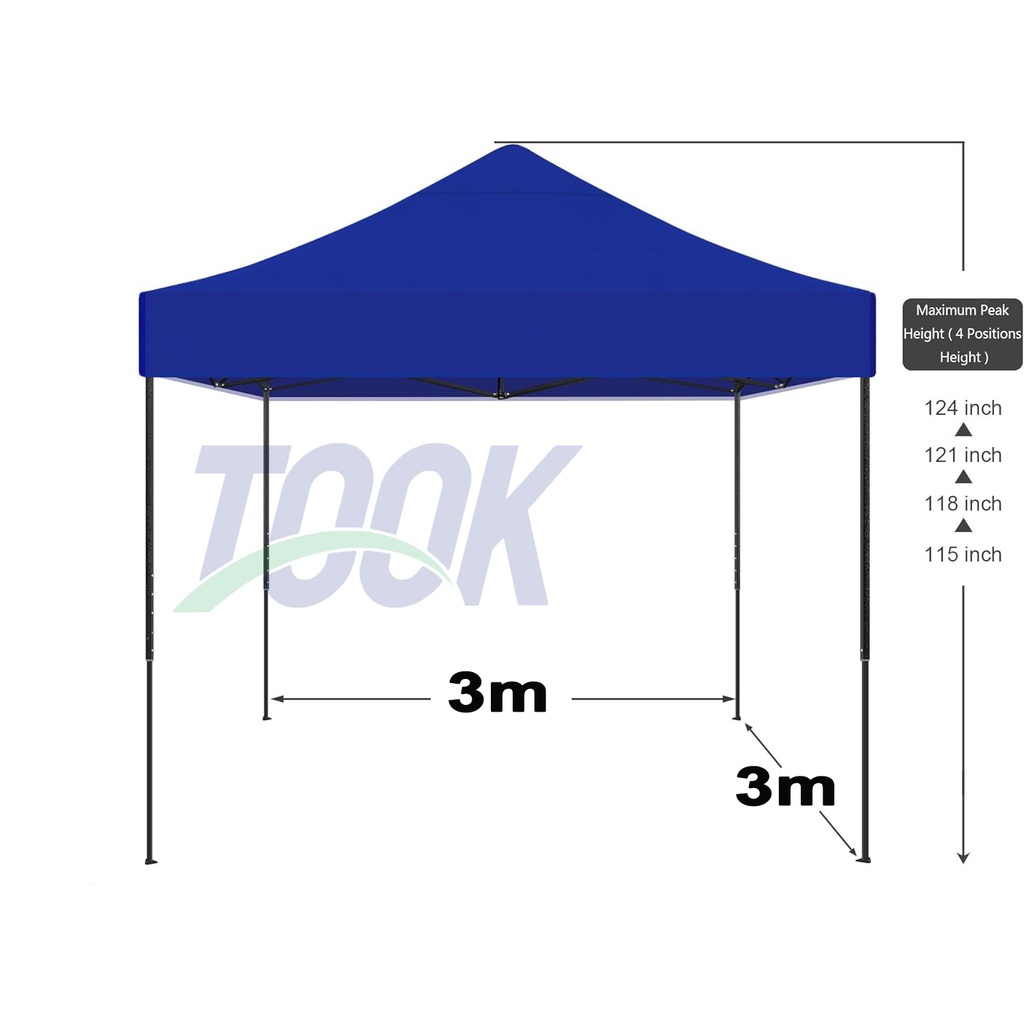 Outdoor Retractable Tent 3x3 Folding Canopy Waterproof Tent Heavy Duty ...