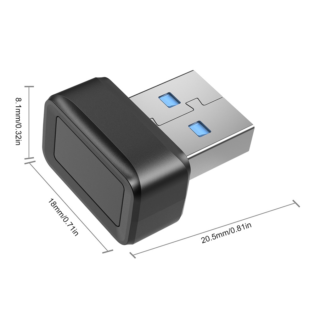 USB Fingerprint Key Reader FIDO U2F Windows Hello Mini Biometric ...