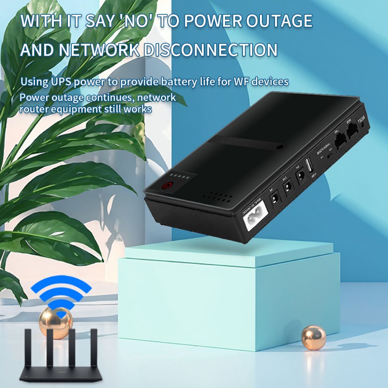 DC UPS Power Supply 10400mAh 36W Power Supply for Wifi Router Modem ...