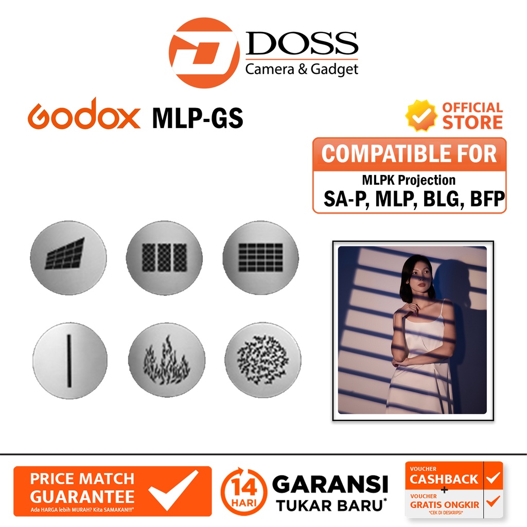Godox MLP-GS Gobo Set for MLPK Projection Attachment SA-P MLP BLG BFP ...