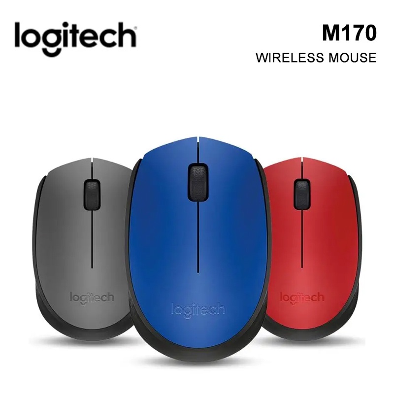 Logitech Ergonomic M170 Wireless Mouse 1000 DPI 2.4GHz Mice with Nano ...