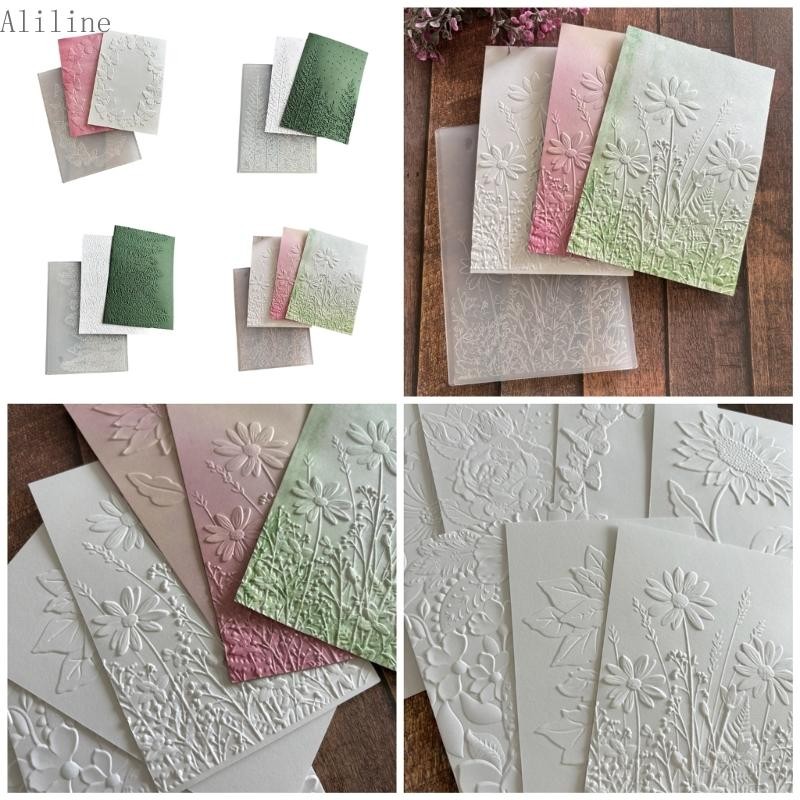 Alilin Textured Embossing Folder Embossing Stencils Paper Craft ...
