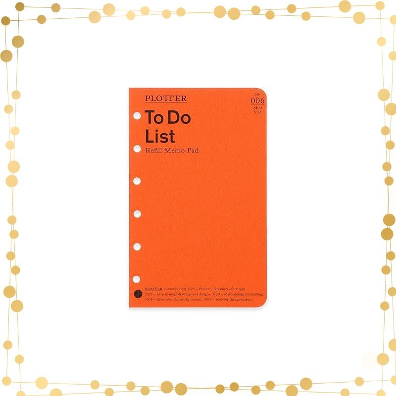 Mini 6 size PLOTTER/plotter ToDo list memo pad system diary refill 7771 ...