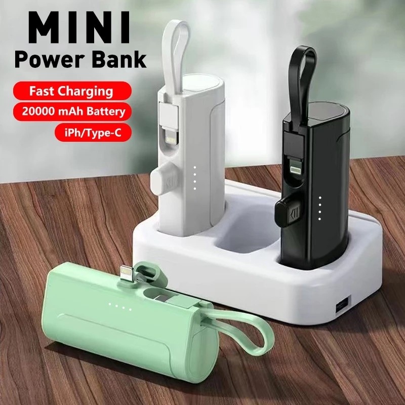 2in1 PowerBank 5000mAh Mini Power Bank Type-c/iph Fast Charging ...