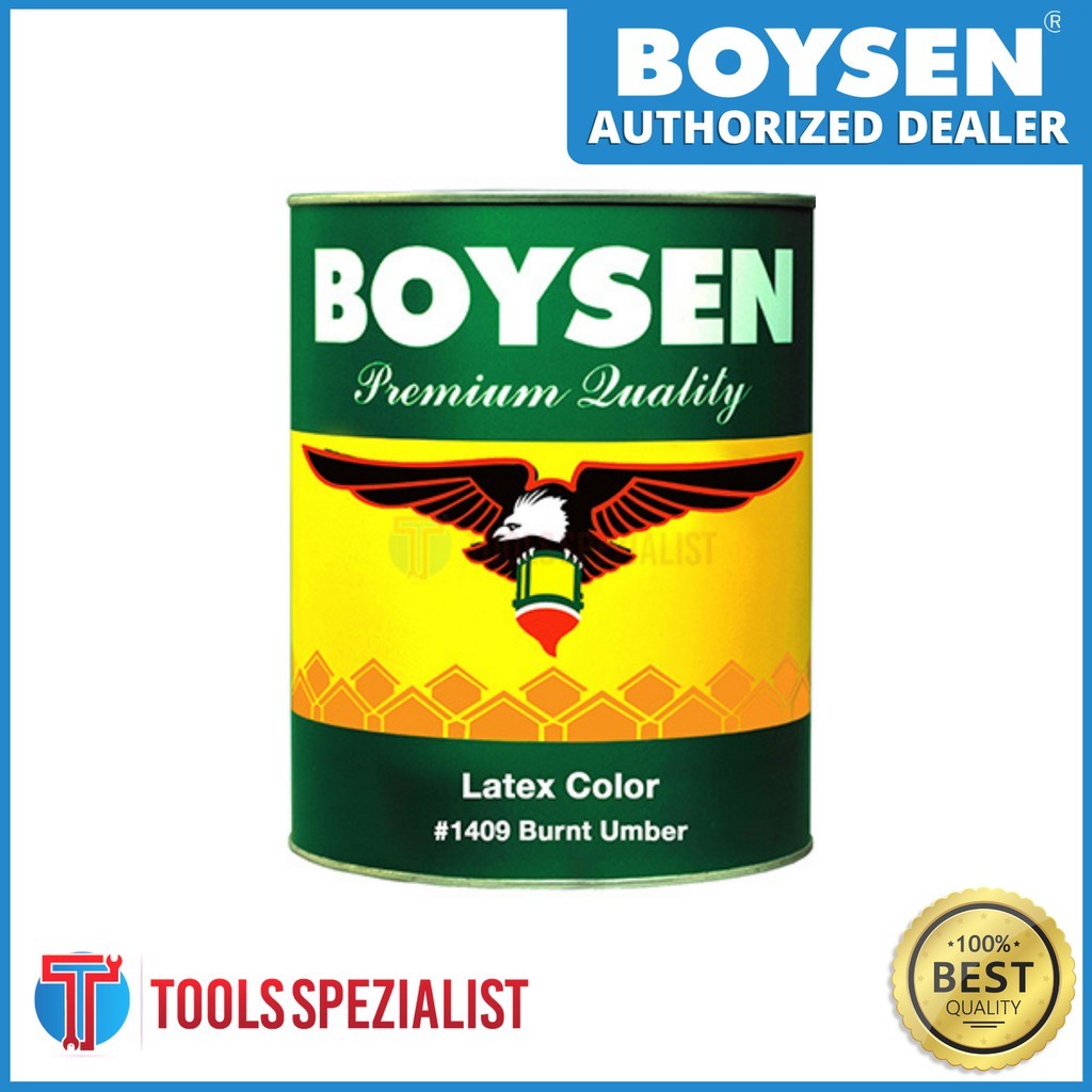 BOYSEN B1409 LATEX COLOR BURNT UMBER 1L | Shopee Philippines
