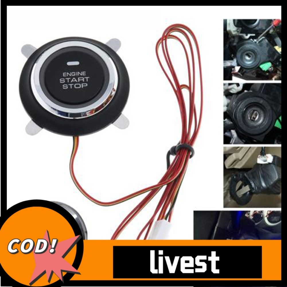 Livest/ Car Ignition Switch Engine Start Push Button For Keyless Entry ...