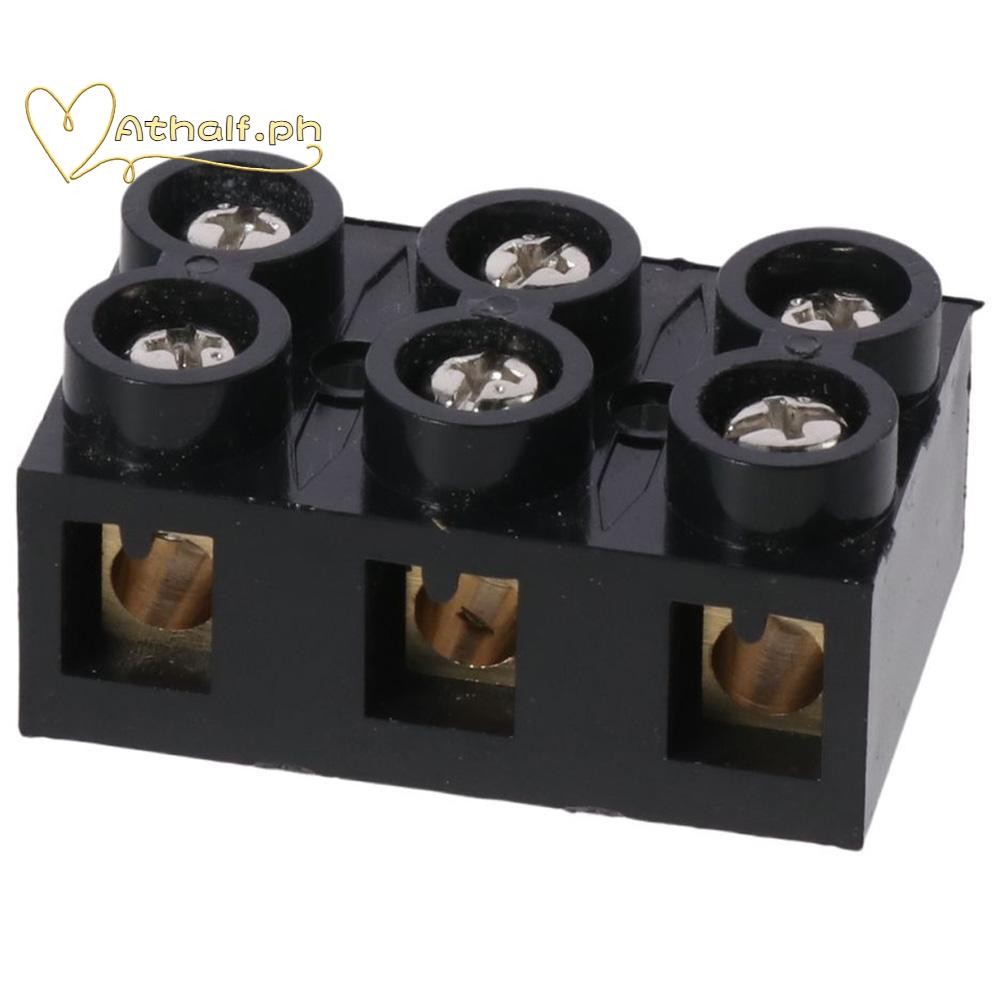 ATHALF Terminal Block, Dual Row 500V Screw Electric Barrier Strip ...