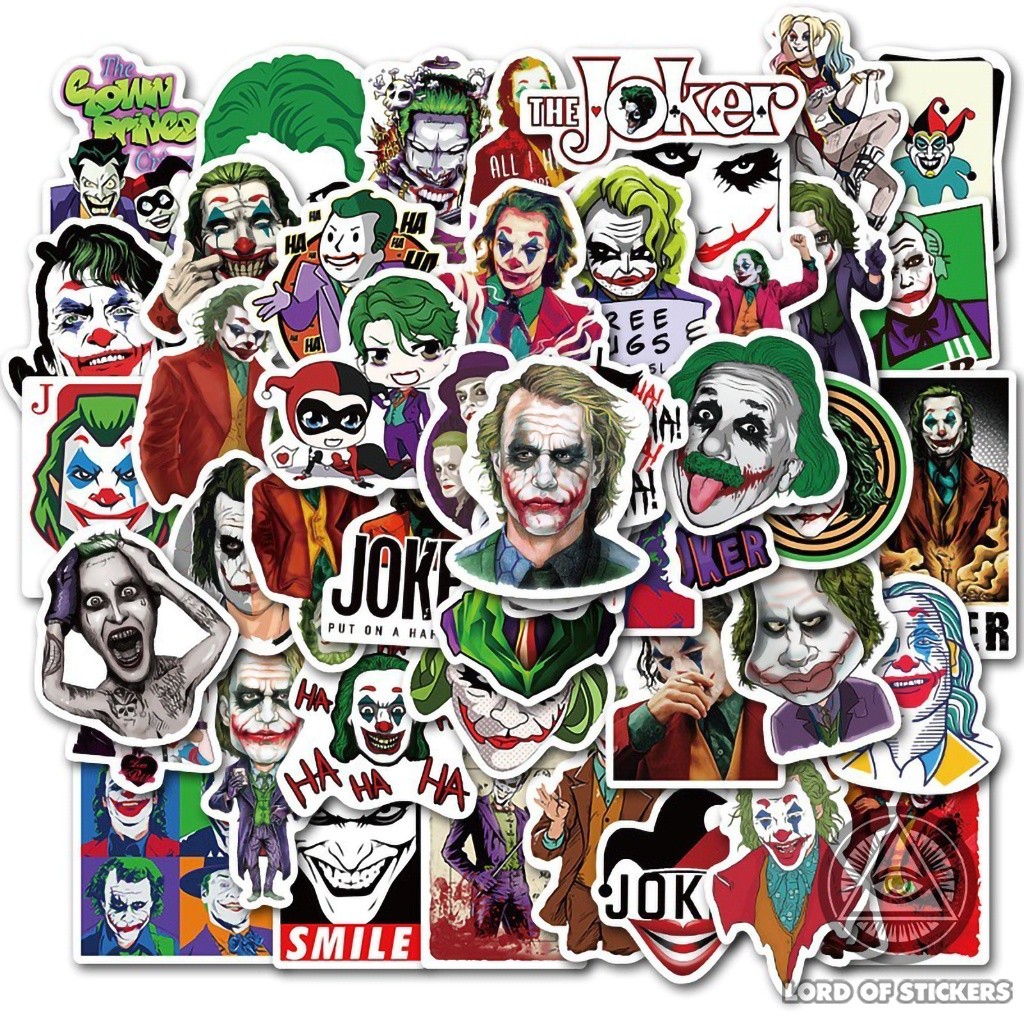 Set of 50 Joker Character Stickers DC Comics Waterproof to Decorate ...