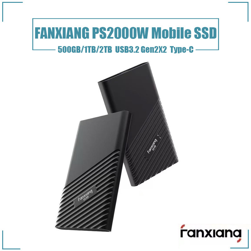 FANXIANG PS2000W Mobile Solid State Drive 500GB/1TB/2TB USB3.2 Gen2X2 20Gbps Type-C 2000MB/s ...