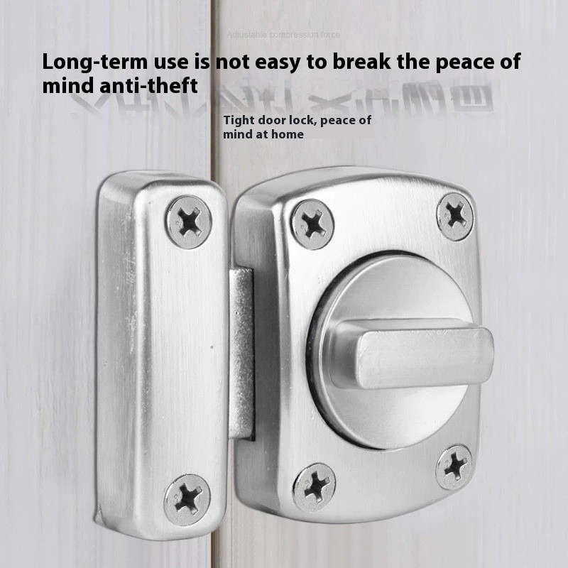 Punch-free Left Right Bolt Zinc Alloy Rotating Sliding Door Door Lock ...