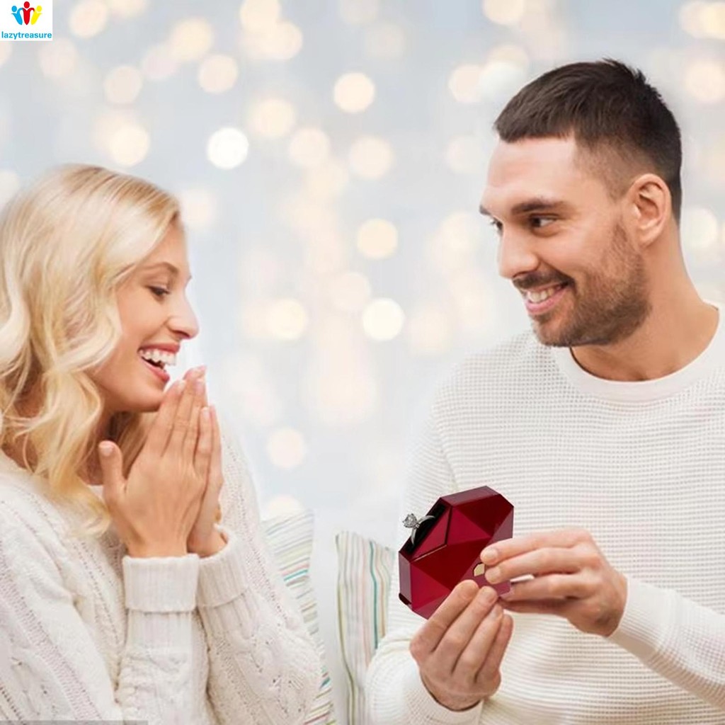 Proposal Engagement Ring Box Elegant Jewellry Display Gift Boxes ...