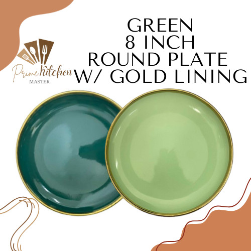 ROUND Ceramic PLATE 8 INCH REUSABLE DINNER PLATE FLAT PLATE PARTY PLATE ...