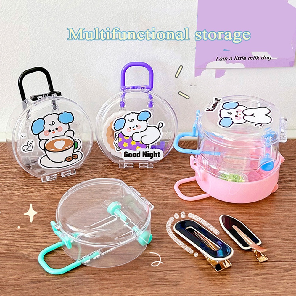 Desktop Storage Creative Cute Round Trolley Box Jewelry Guka Storage ...