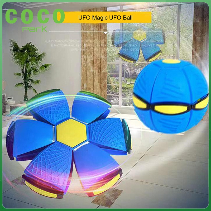 K2 Magic Flying Saucer UFO Flat Throw Disc Ball with LED Light Toy ...