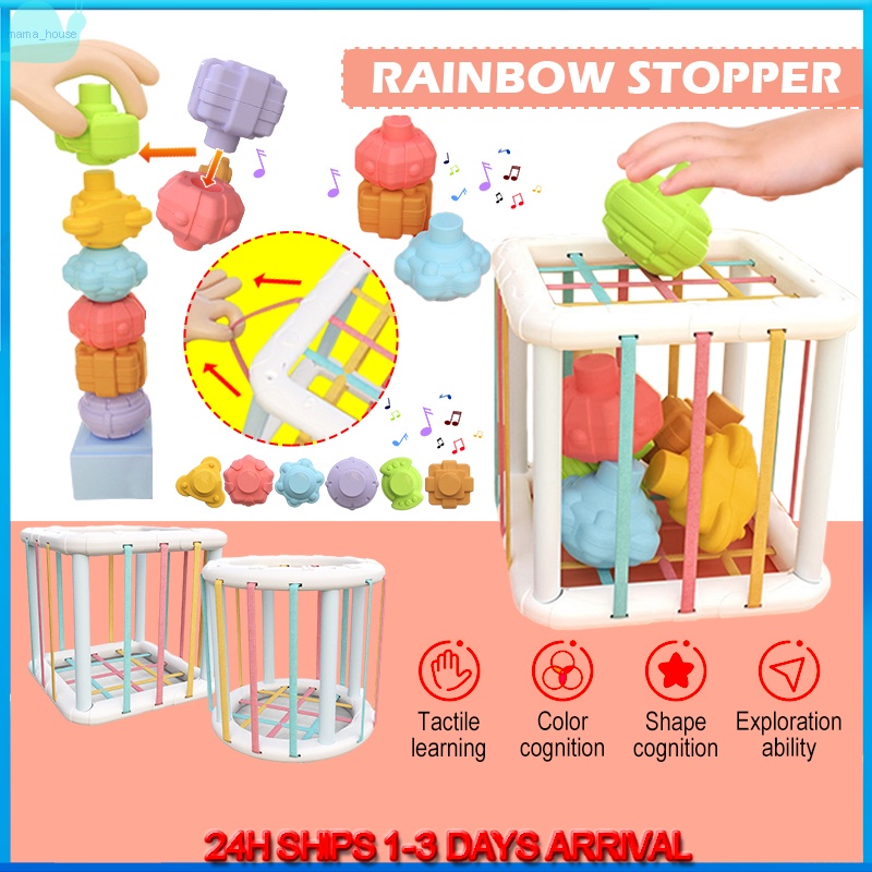 Baby Rainbow Sesele Early Teaching Shake Ball Toy Improve Baby ...