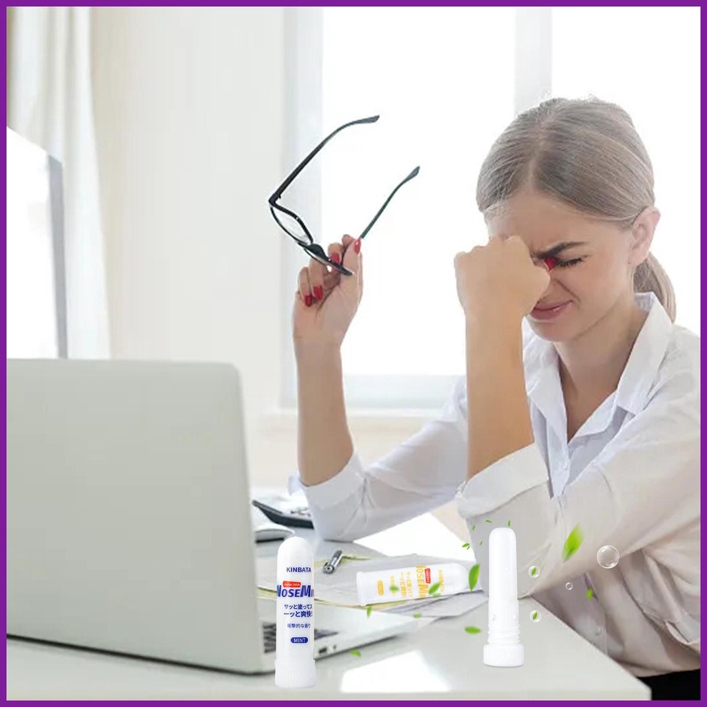 Refreshing Nasal Inhaler Sniffer Energy Vapors Stick 2pcs Mint Lemon ...