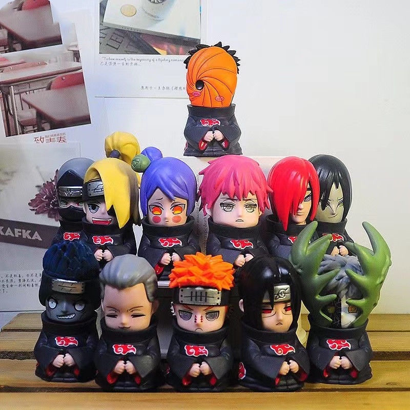 Naruto Akatsuki Organization GK Palm-sized Q-version Figurines Car ...