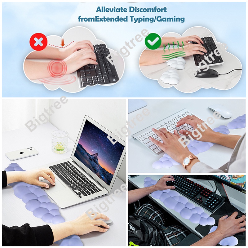 Soft Cloud Mouse Pad Wrist Support Keyboard Wrist Pad Typing Wrist ...