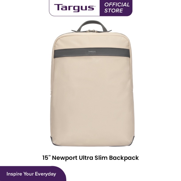 Targus 15" Newport Ultra Slim Hidden Back Panel Pocket Backpack - Tan (TBB59806GL) | Shopee ...