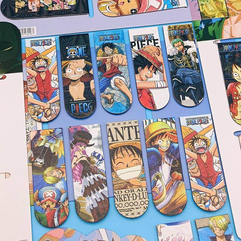 One Piece Magnetic Bookmark Japanese Cartoon Anime Peripheral Luffy ...