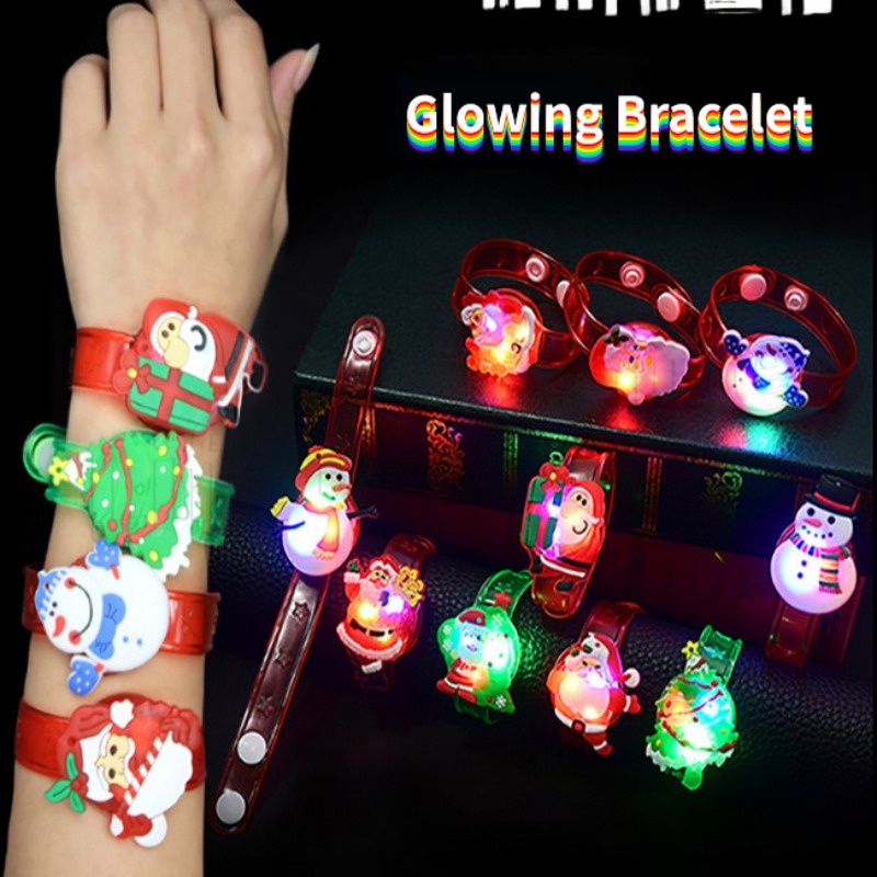 Kids Birthday Colorful LED Bangle / Cartoon Glowing Watch Bracelet ...