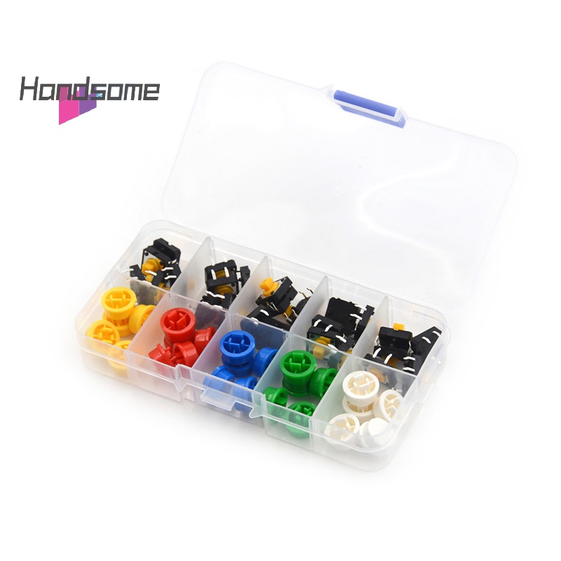 Handsome- 25Sets Momentary Tactile Push Button Touch Micro Switch 4P ...