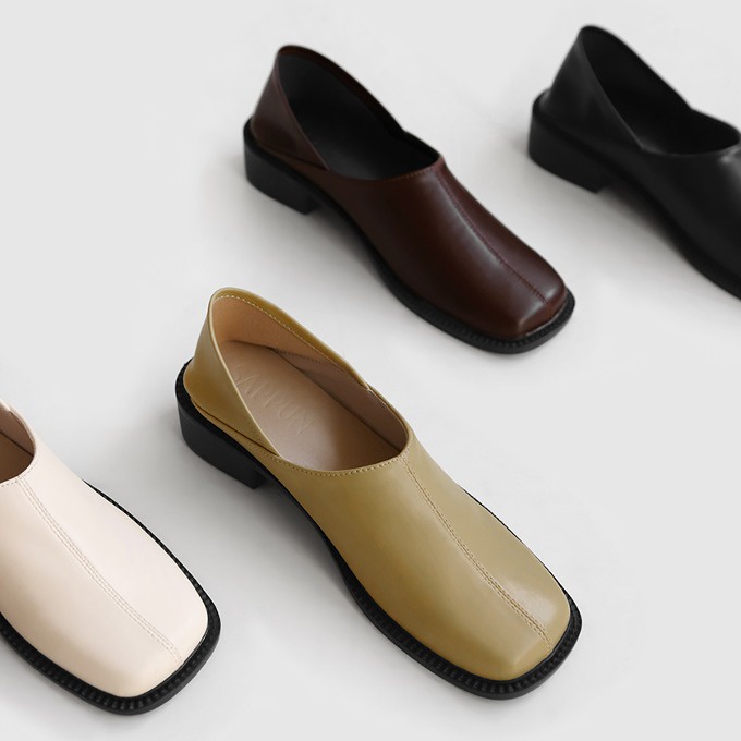 [SAPPUN] Leanon Square Loafers (3.5cm) | Shopee Philippines