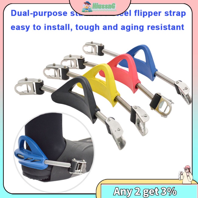 HUS 1 Pair Scuba Diving Spring Fin Straps Diver Heel Straps Gear ...