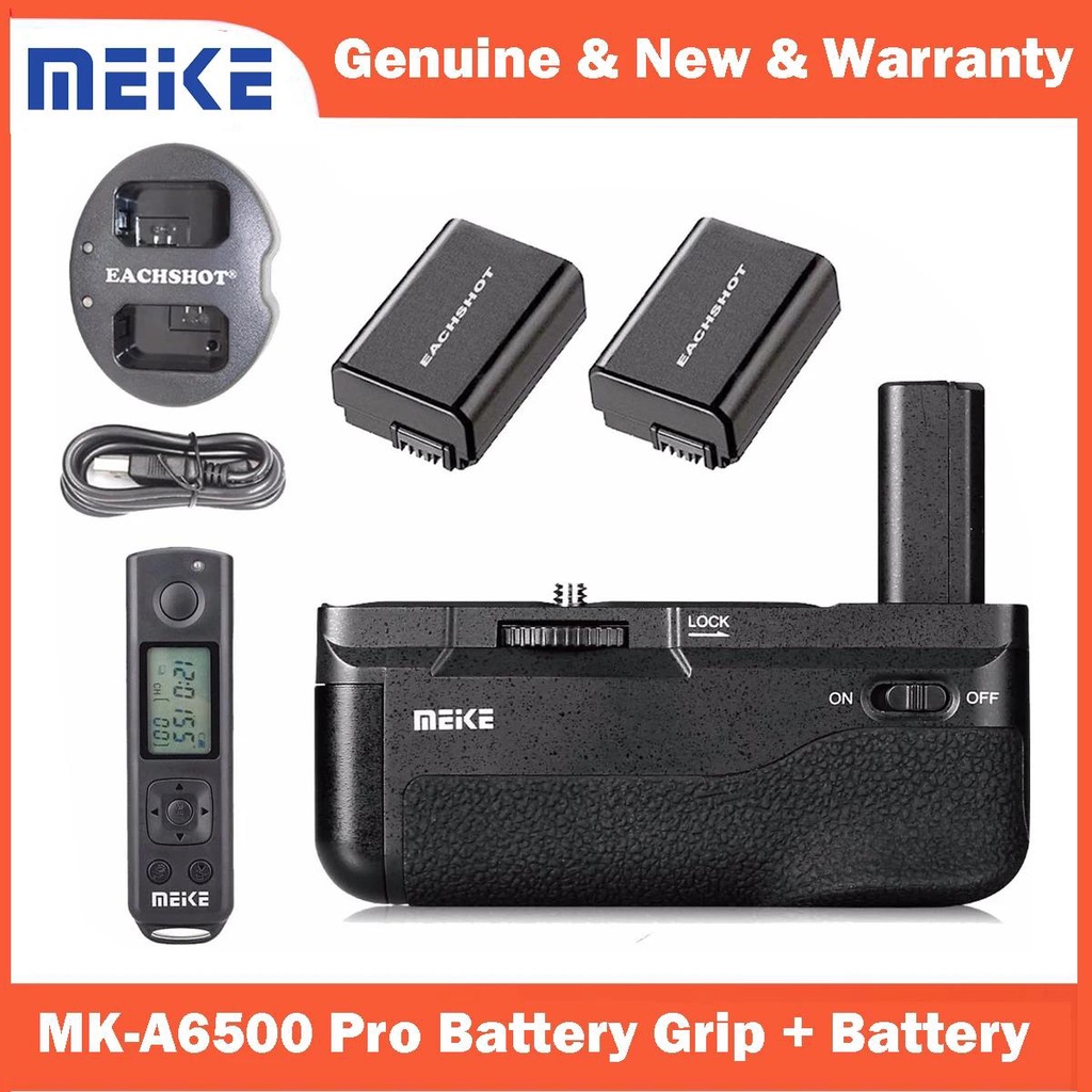 Meike MK-A6500 Pro Battery Grip Built-in Remote Control 100M Vertical ...