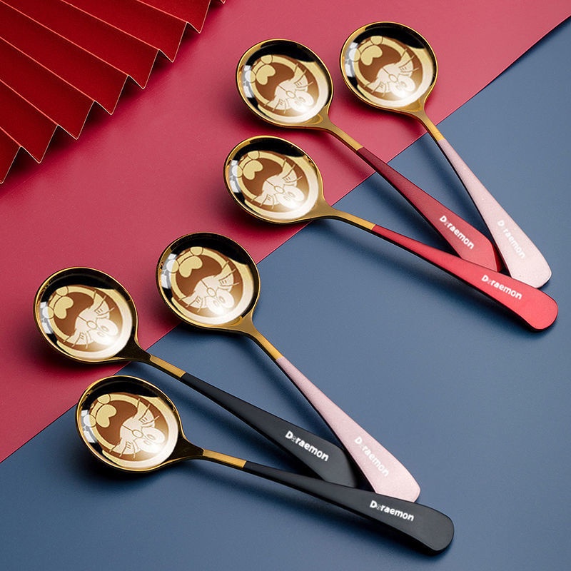 304 Stainless Steel Table Spoon Cute Cartoon Soup Spoon Starbucks ...