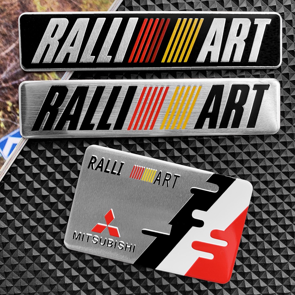3D Metal RALLI ART Ralliart Logo Car Stickers Decal Front Hood Grill ...