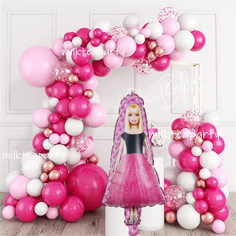 Barbie Balloon Garland Arch Kit For Girls Birthday Princess Barbie ...
