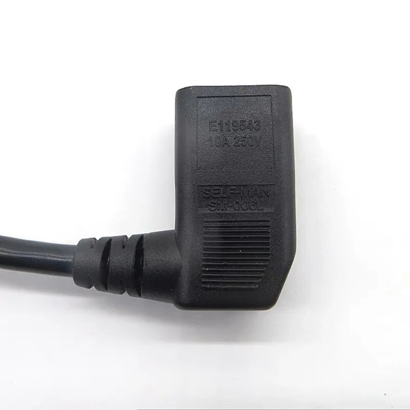 Angled AC power extension cable IEC C13 to C14 90 degree C13 to C14 ...