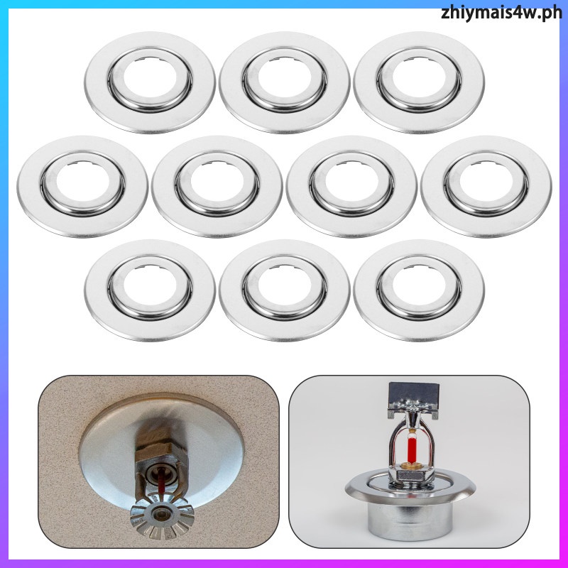10Pcs Bilog na Fire Sprinkler Disc Silver Stainless Steel na Pang ...