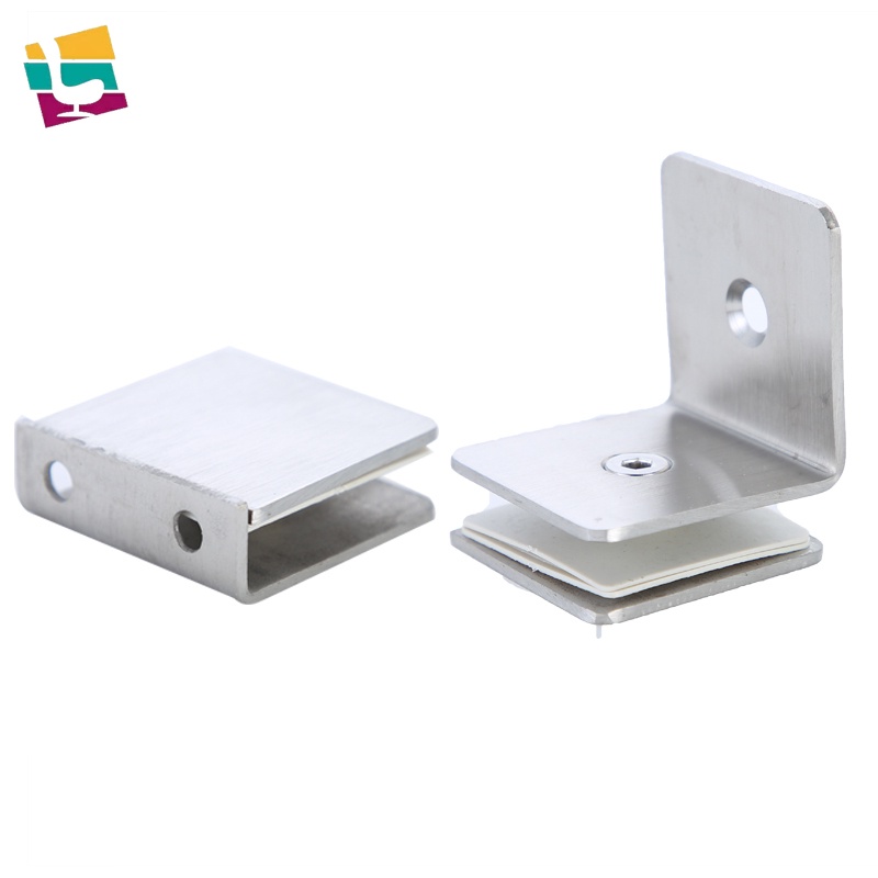 304 stainless steel brushed 90-degree right angle glass fixing clip ...