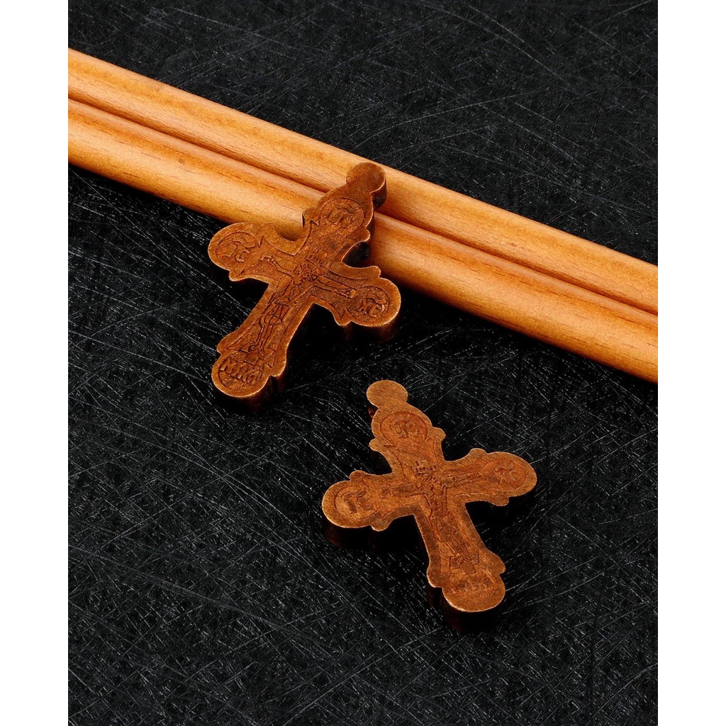 5Pcs/Lot Religious Orthodox Crucifixion Wooden Cross Pendant for DIY ...