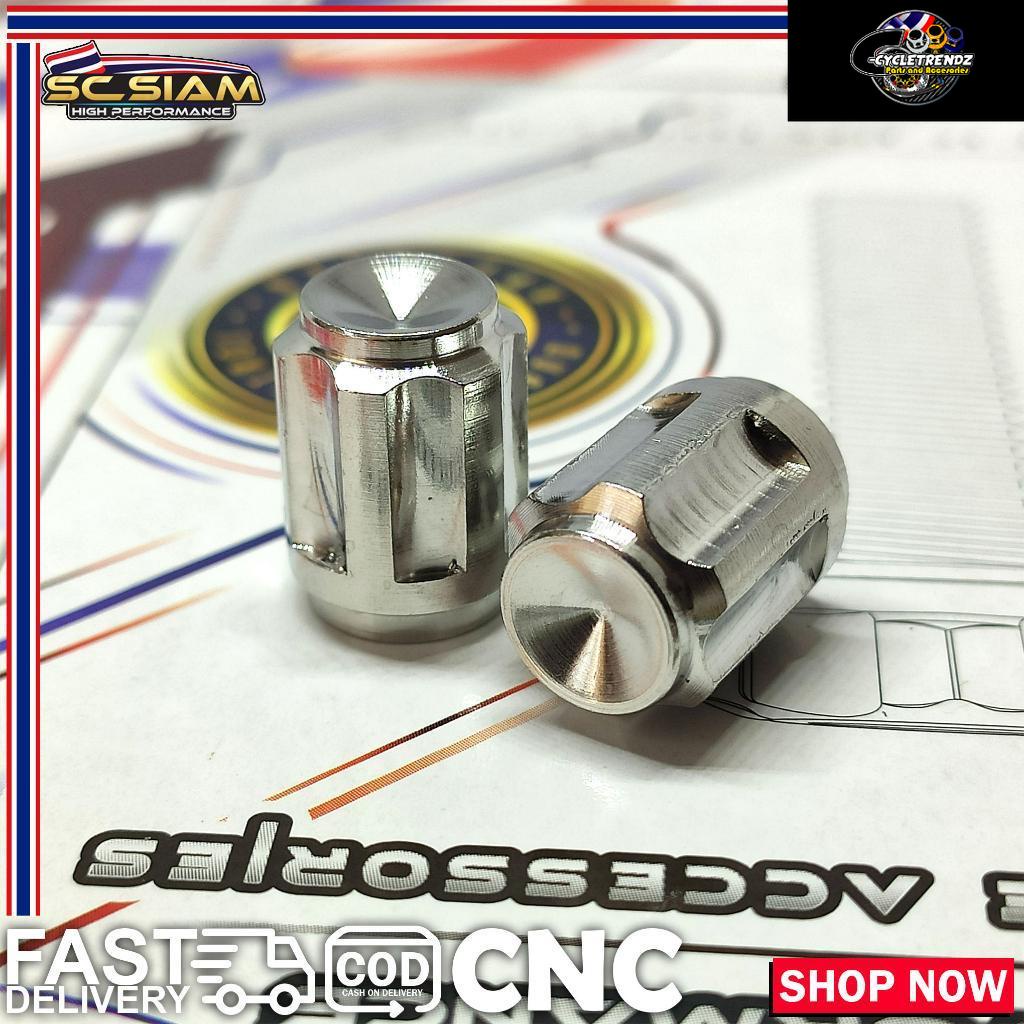 SC SIAM STAINLESS TIRE / PITO CAP COVER CNC UNIVERSAL / WHEEL ...