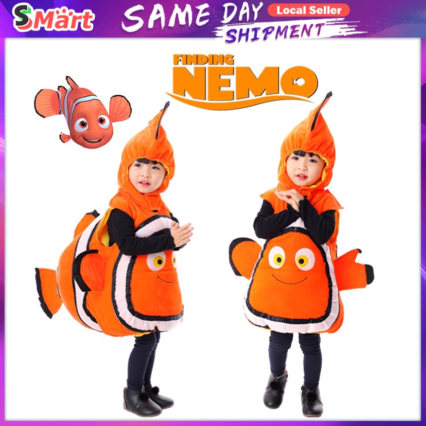 【In Stock】Anime Finding Nemo Costumes Kids Baby Clownfish Nemo Marlin ...