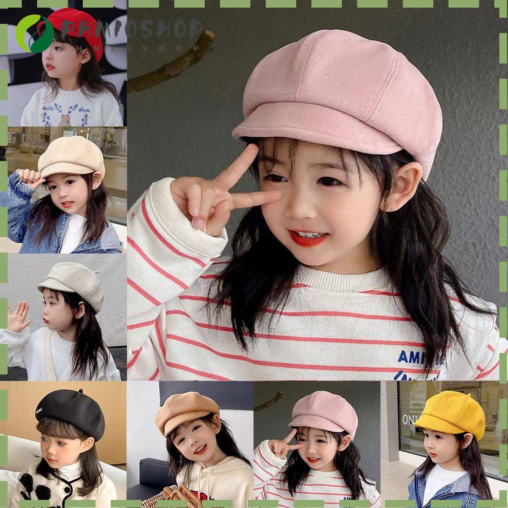 MIOSHOP Baby Beret Hat, Warm Cute Kids Berets, Korean Woolen Soft ...